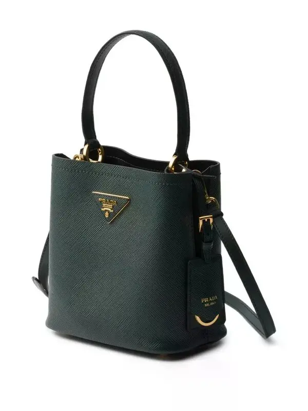 Prada Panier Mini Saffiano Leather Bag - Green