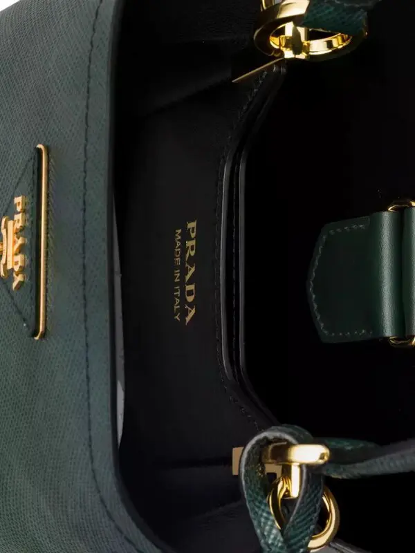 Prada Panier Mini Saffiano Leather Bag - Green