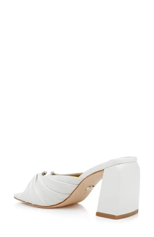 Badgley Mischka Vayla Slide Sandal - White Leather