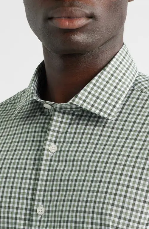 Scott Barber Regular Fit Gingham Cotton Button-up Shirt