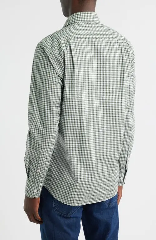Scott Barber Regular Fit Gingham Cotton Button-up Shirt