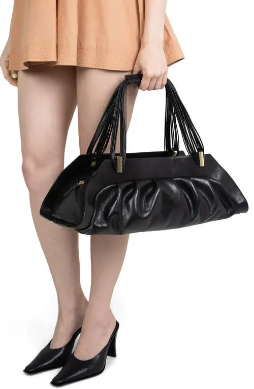 Jeffrey Campbell Mothership Leather Handbag - Black