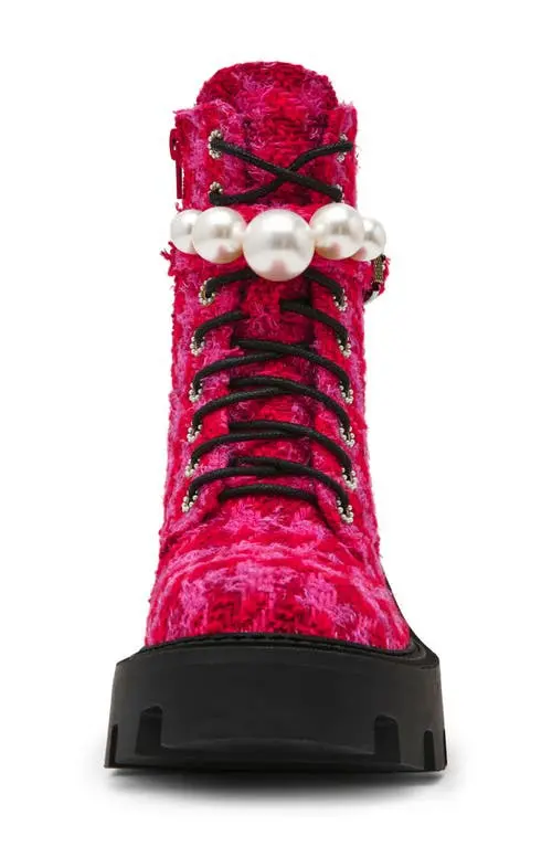 Betsey Johnson Jonnie Lug Sole Boot - Fuchsia Multi