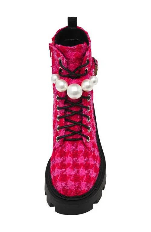 Betsey Johnson Jonnie Lug Sole Boot - Fuchsia Multi