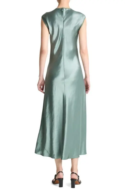 Vince Cap Sleeve Satin Maxi Dress - Deep Patina