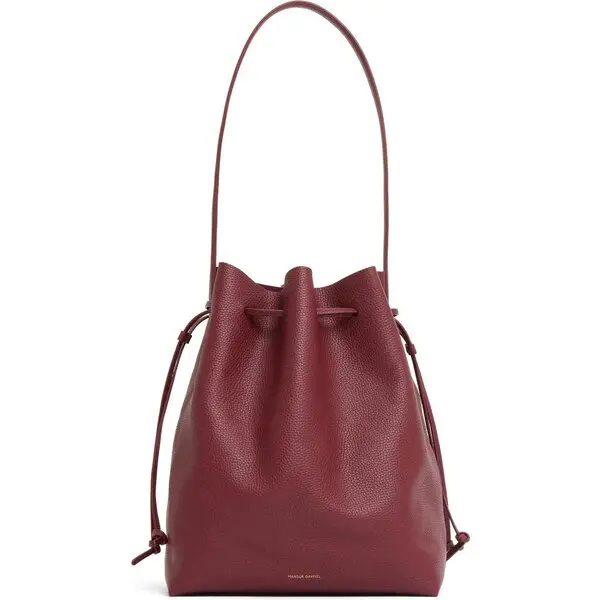 MANSUR GAVRIEL Everyday Cabas Leather Bucket Bag - Oxblood