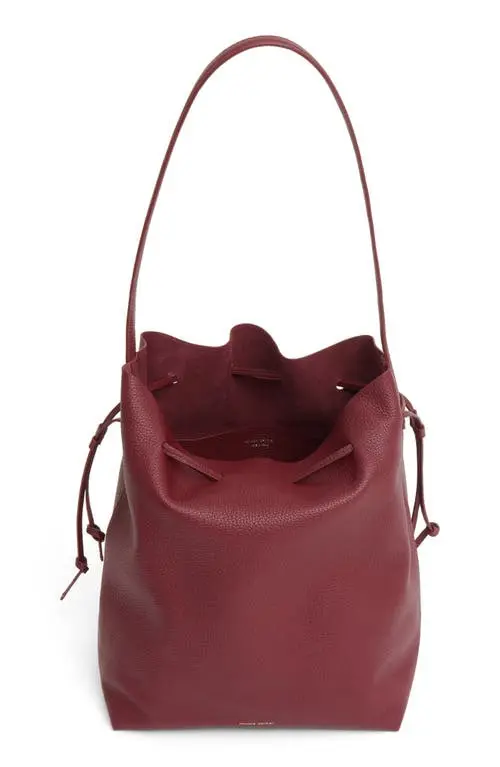 MANSUR GAVRIEL Everyday Cabas Leather Bucket Bag - Oxblood