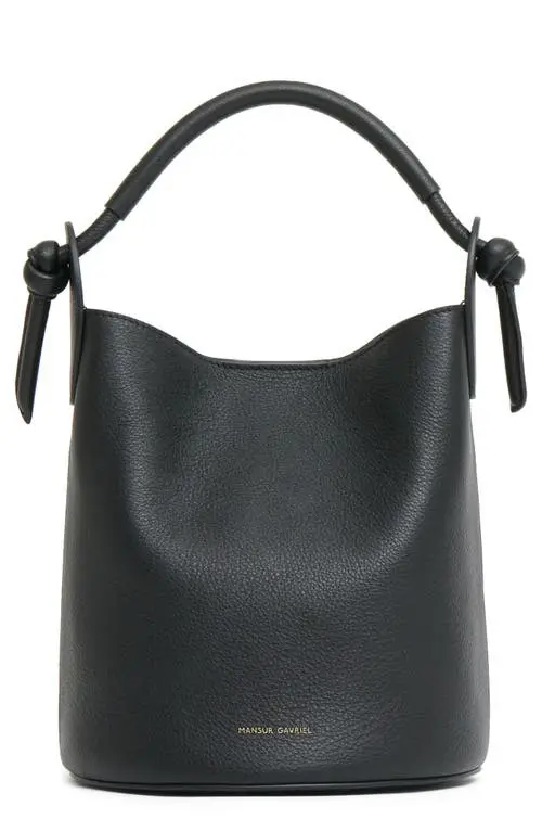 MANSUR GAVRIEL Mini Fortuna Leather Bucket Bag - Black