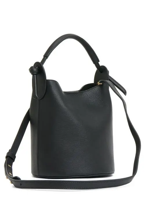 MANSUR GAVRIEL Mini Fortuna Leather Bucket Bag - Black