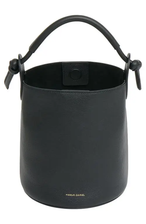 MANSUR GAVRIEL Mini Fortuna Leather Bucket Bag - Black