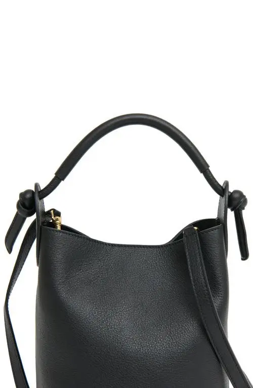 MANSUR GAVRIEL Mini Fortuna Leather Bucket Bag - Black