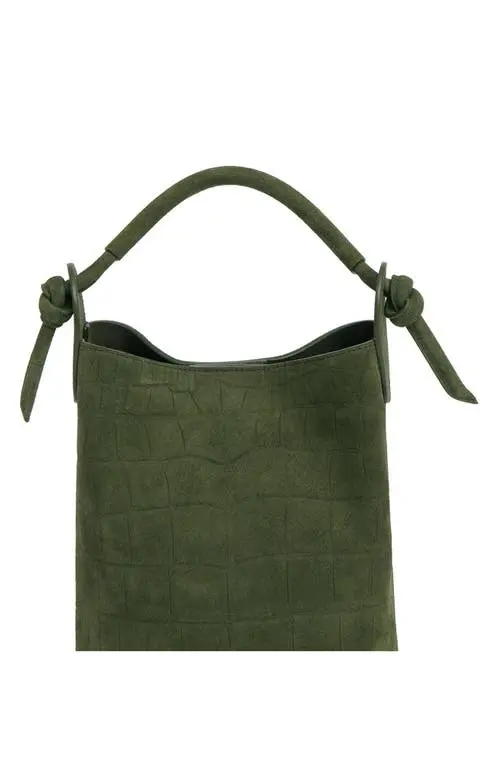 MANSUR GAVRIEL Mini Fortuna Leather Bucket Bag - Moss
