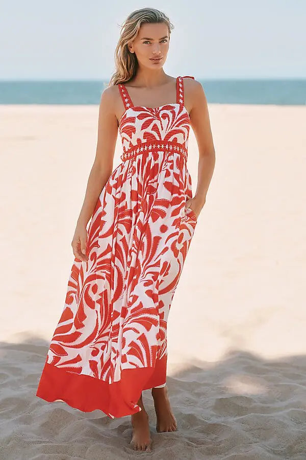 Beach Riot Cari Tie-strap Maxi Dress - Sunshine Dunes