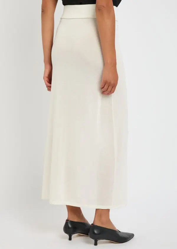 TOTEME Fine-knit Maxi Skirt - White