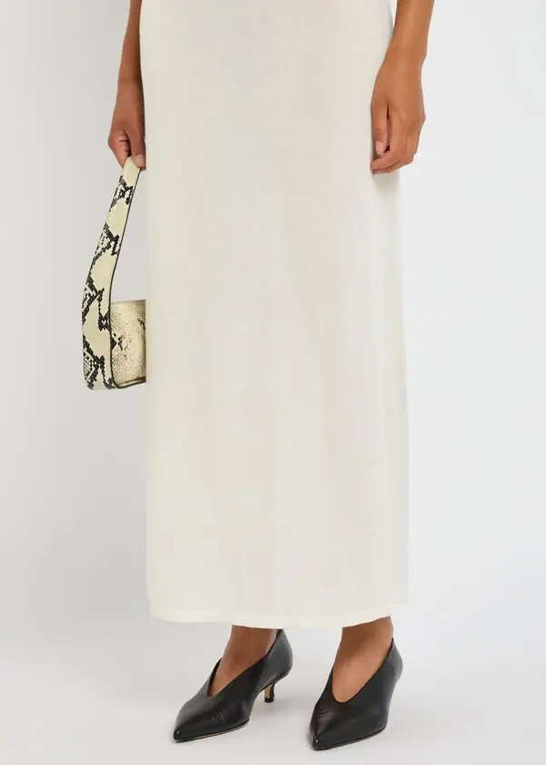 TOTEME Fine-knit Maxi Skirt - White