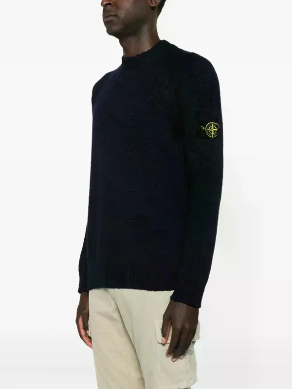 Stone Island Crew-neck Wool Blend Sweater