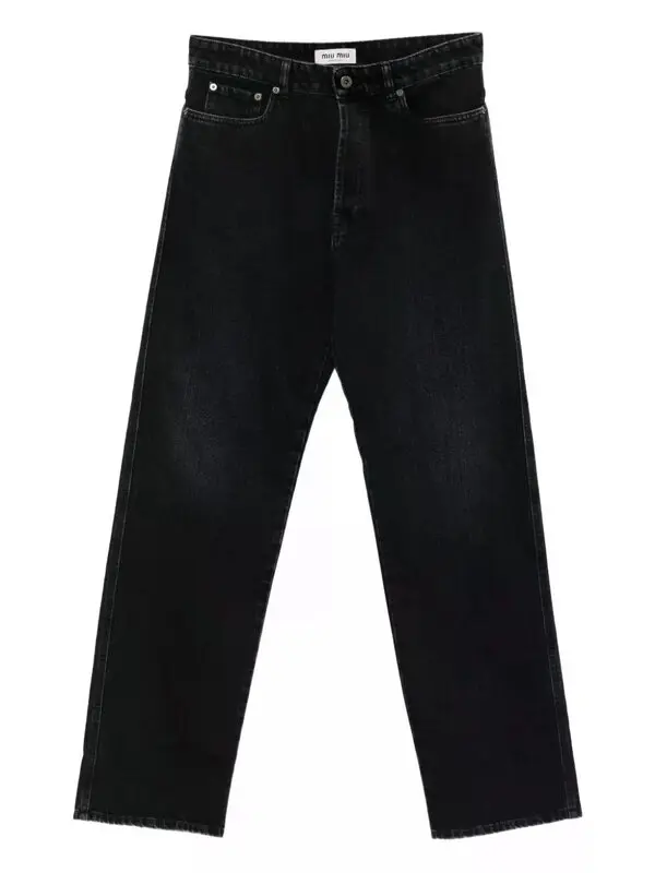 Miu Miu Logo-motif Straight-leg Jeans