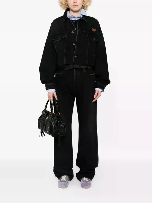 Miu Miu Logo-motif Straight-leg Jeans