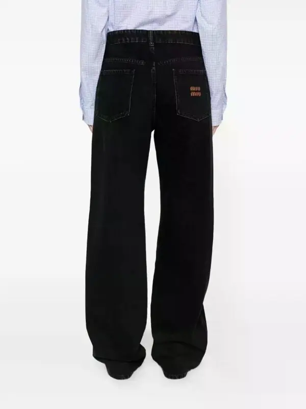Miu Miu Logo-motif Straight-leg Jeans
