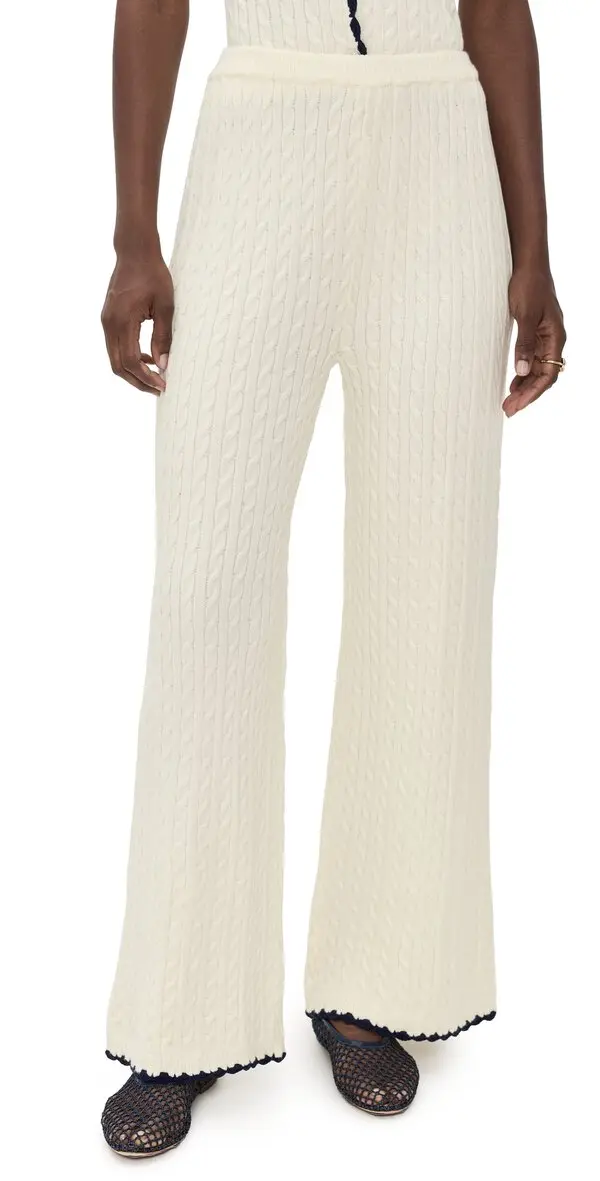 BAILEY ROSE Cable Knit Relaxed Pants