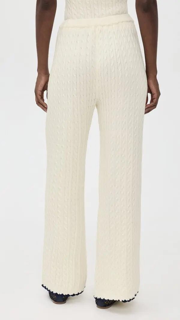 BAILEY ROSE Cable Knit Relaxed Pants