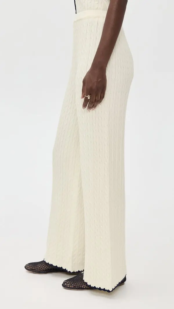 BAILEY ROSE Cable Knit Relaxed Pants