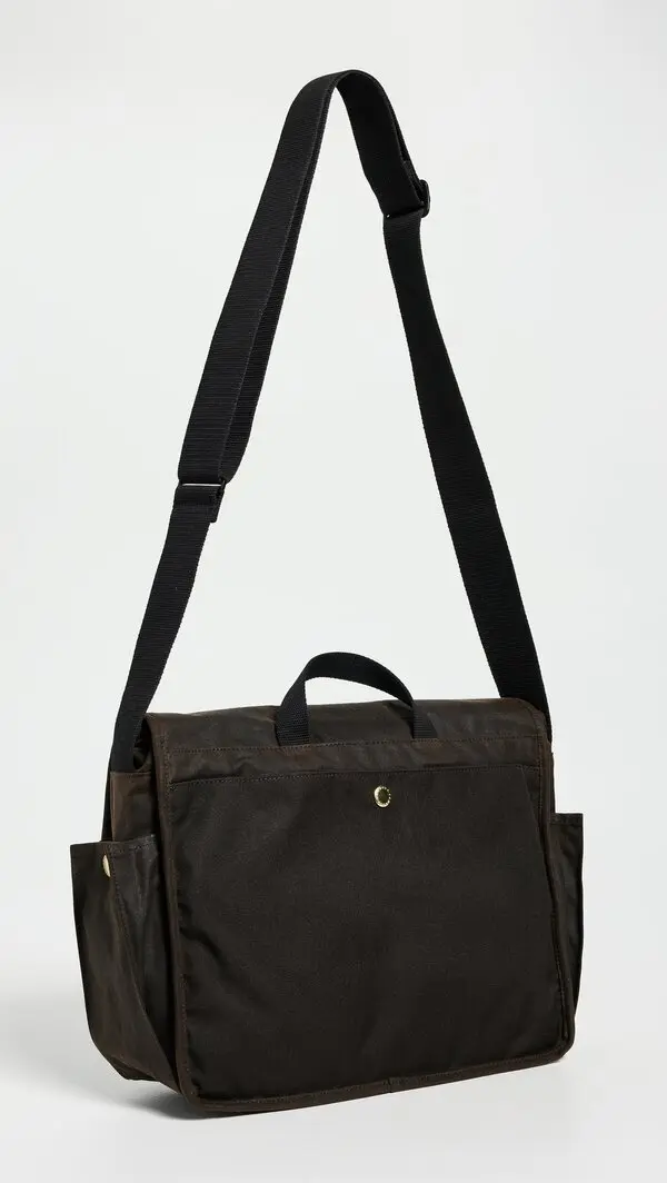Barbour Field Wax Messenger Bag - Olive