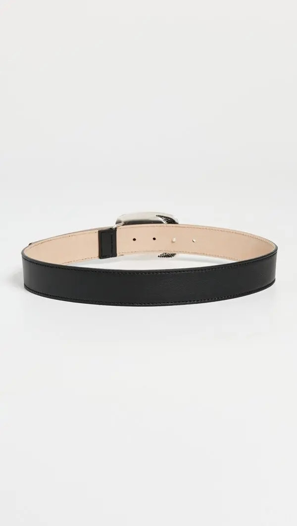 B-low The Belt Leighton Leather Belt - Black/silver