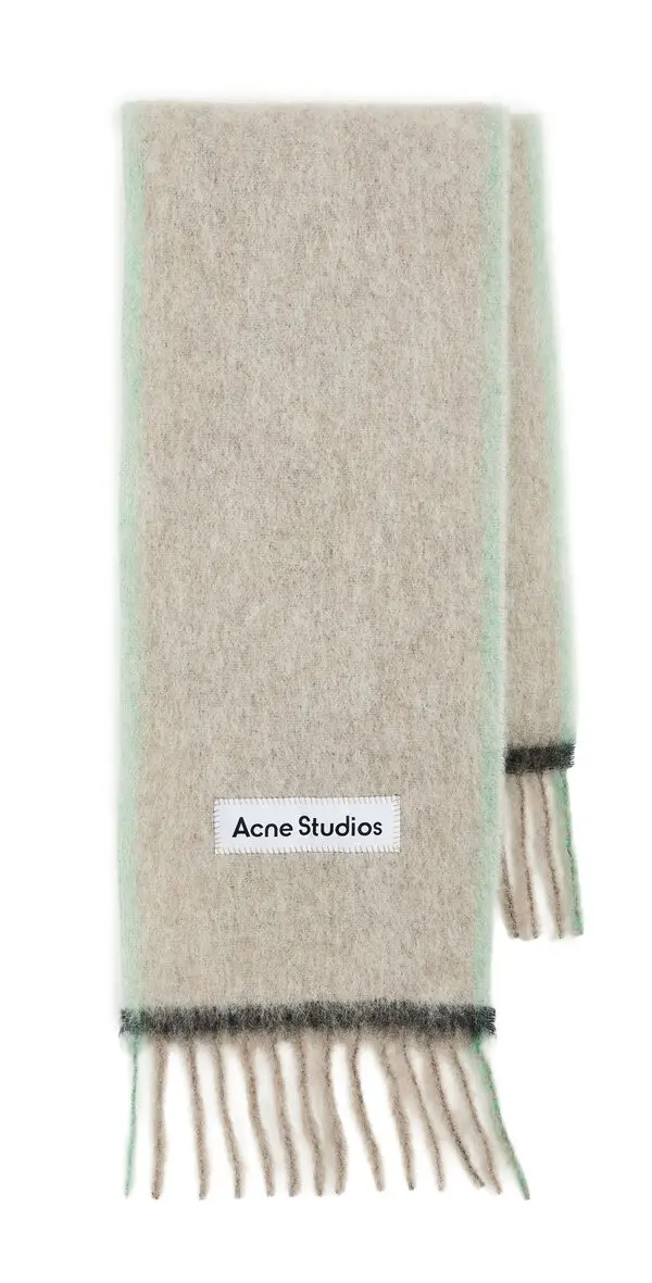 Acne Studios Vally Solid Scarf - Beige/grey