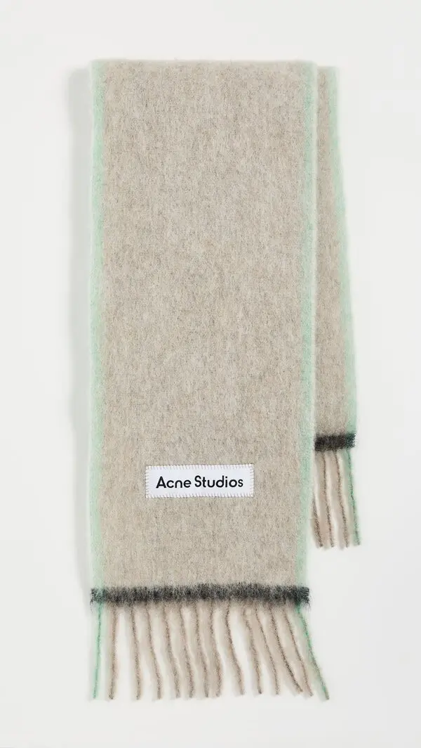 Acne Studios Vally Solid Scarf - Beige/grey