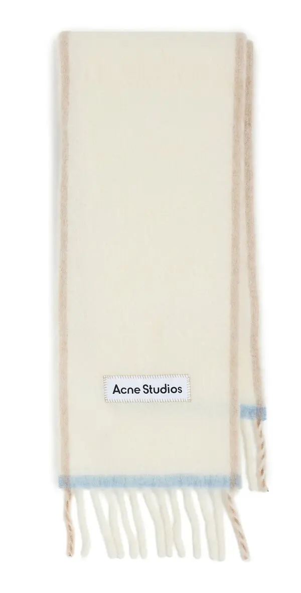 Acne Studios Vally Solid Scarf - White