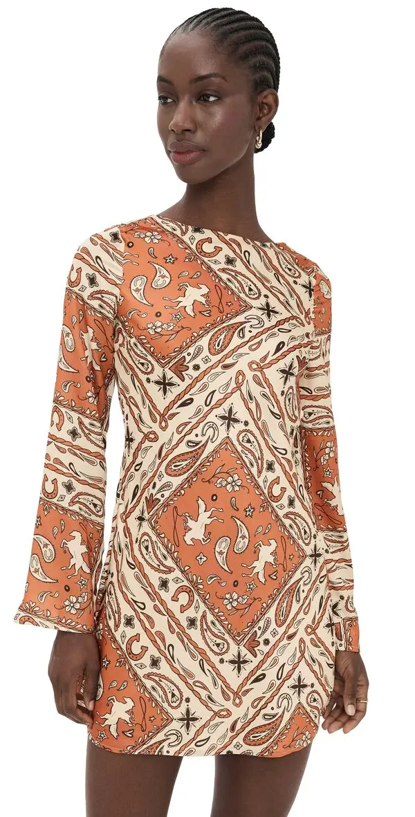BAILEY ROSE Paisley Print Mini Dress