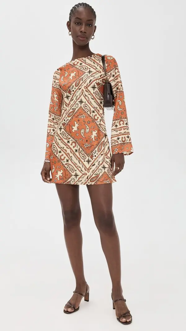 BAILEY ROSE Paisley Print Mini Dress