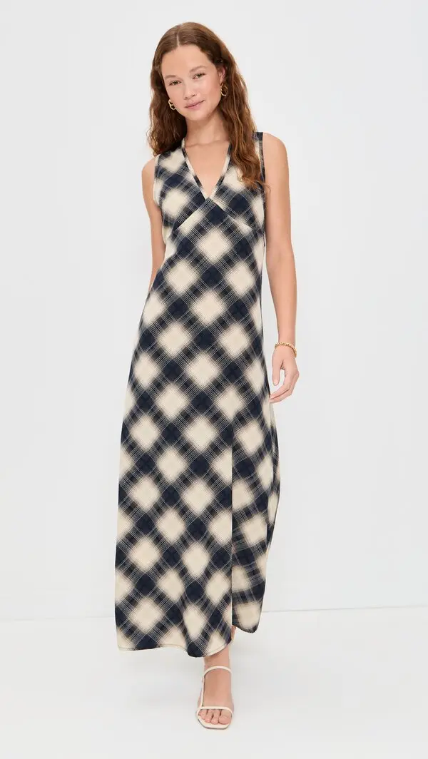 LITTLE LIES Plaid Maxi Dress