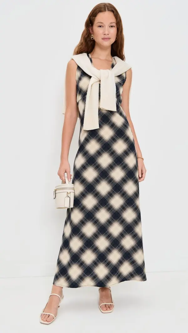 LITTLE LIES Plaid Maxi Dress