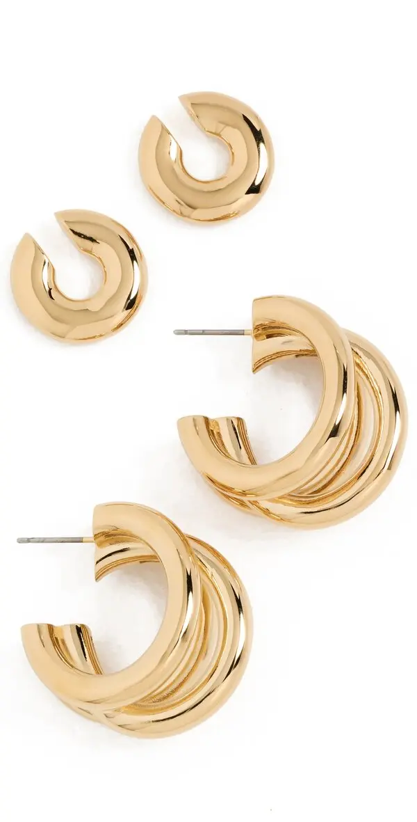 Rabanne Kit Pin And Cuff Earrings - Gold