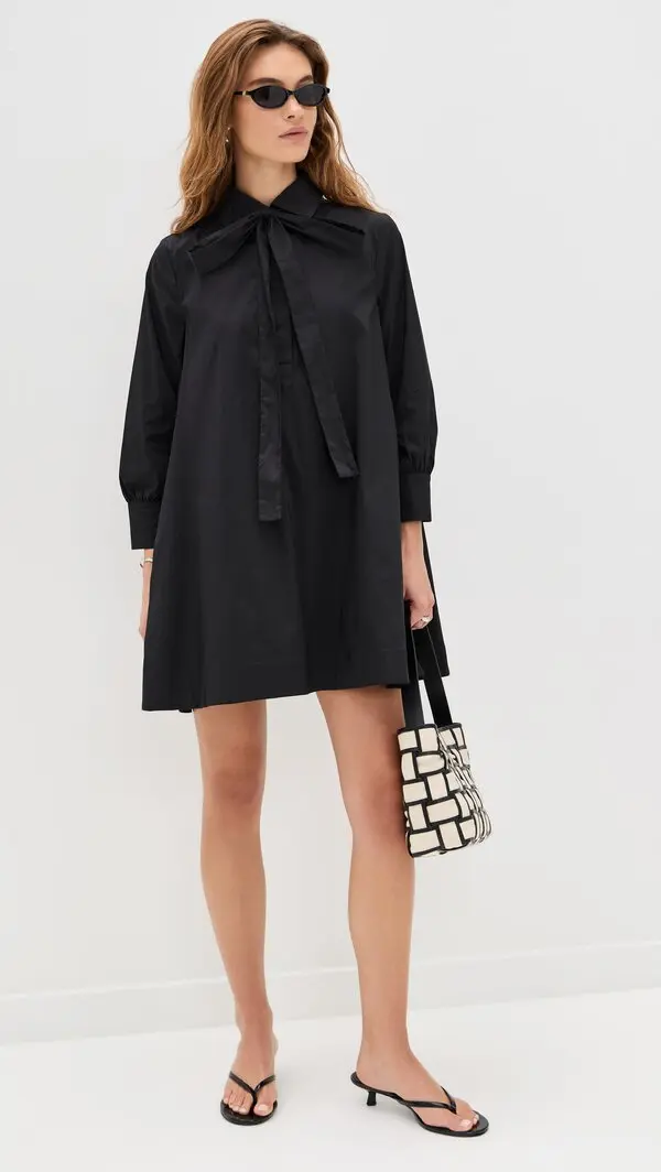 English Factory Bow Tie Mini Shirt Dress