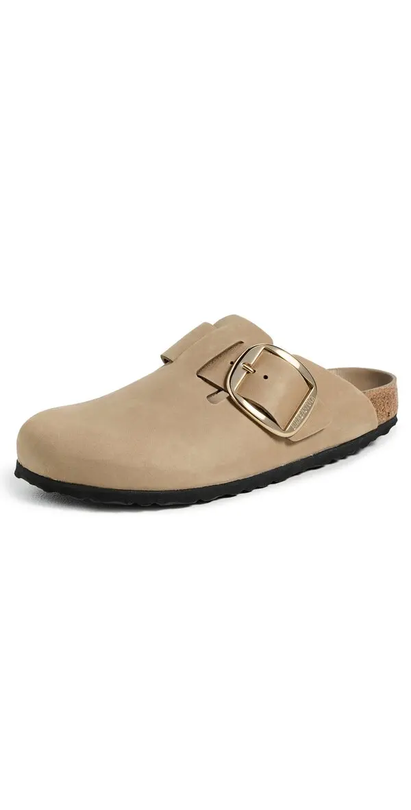 BIRKENSTOCK Boston Big Buckle Clogs - Tobacco Brown