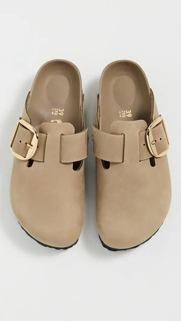 BIRKENSTOCK Boston Big Buckle Clogs - Tobacco Brown