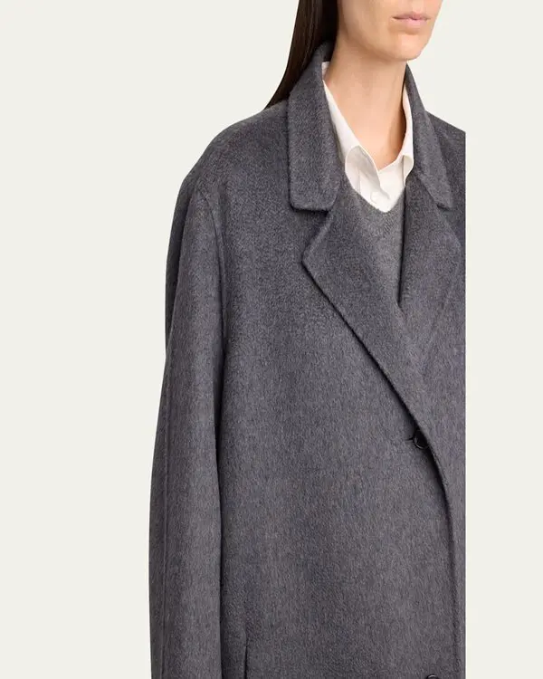 THE ROW Gustaf Cashmere-silk Single-breasted Coat