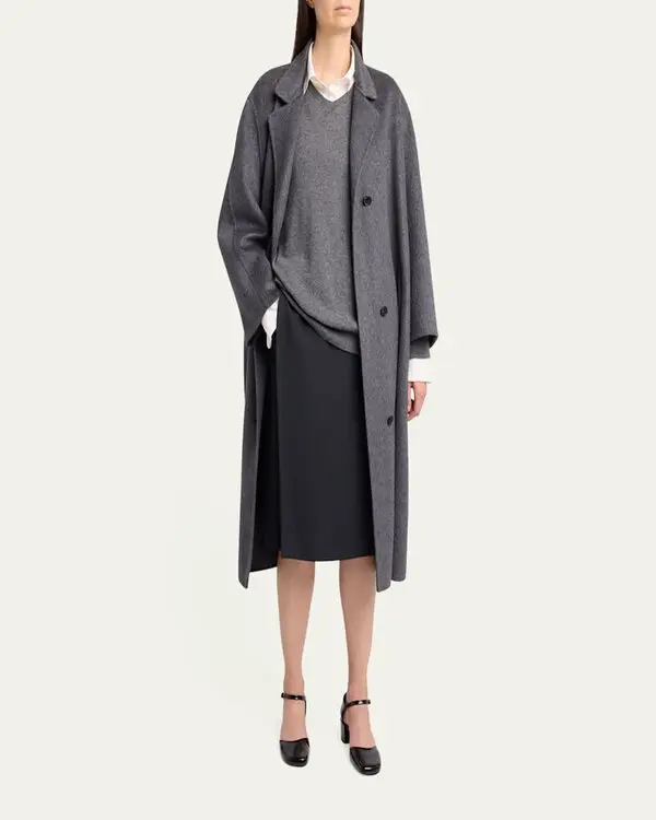 THE ROW Gustaf Cashmere-silk Single-breasted Coat