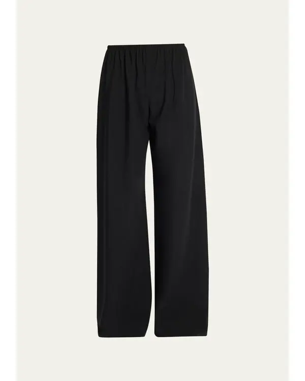 THE ROW Gala Wide-leg Pants - Black