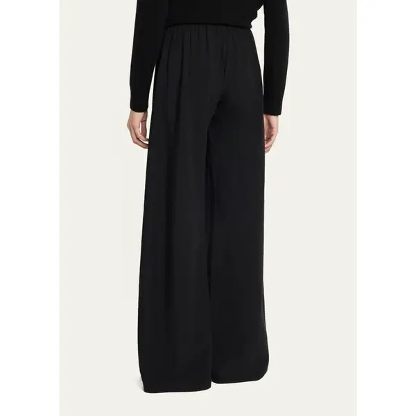 THE ROW Gala Wide-leg Pants - Black