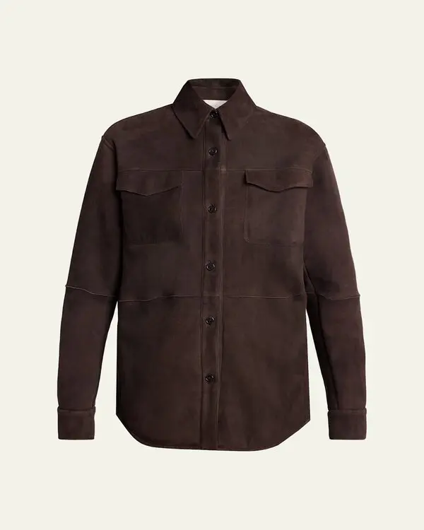 THE ROW Gwena Shearling Shirt Jacket