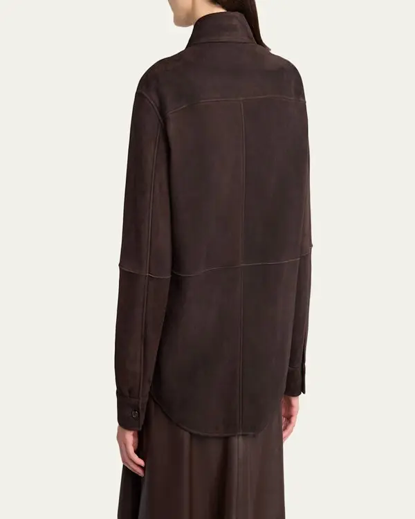 THE ROW Gwena Shearling Shirt Jacket