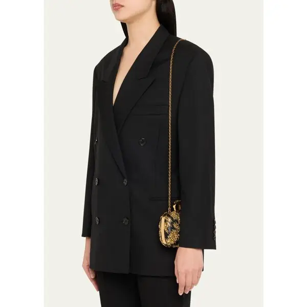 Alexander McQueen Skull Four-ring Embellished Clutch