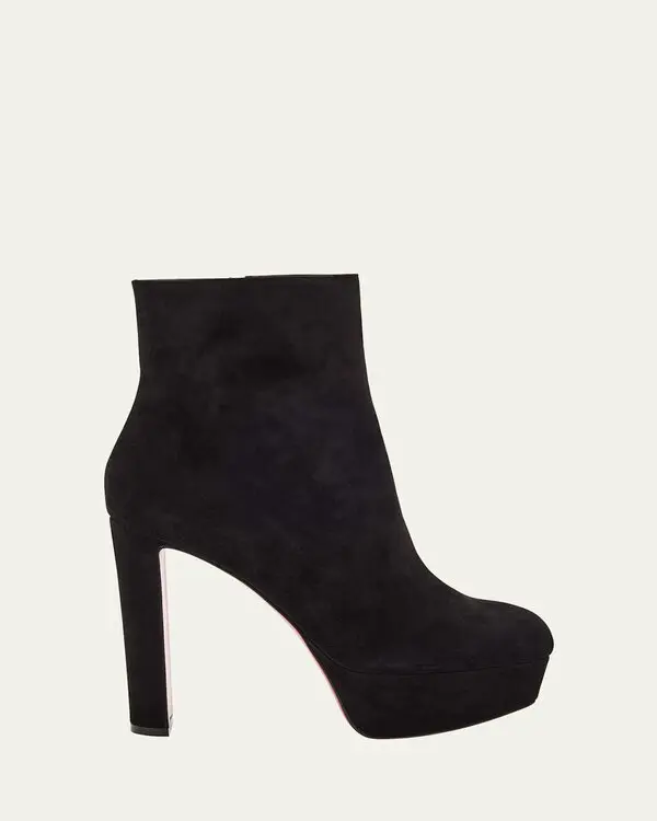 CHRISTIAN LOUBOUTIN Loo Suede Ankle Booties