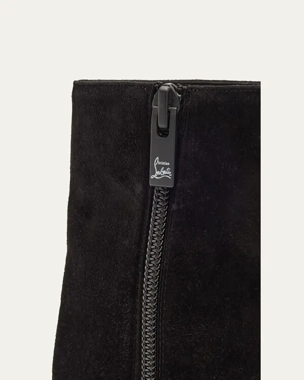 CHRISTIAN LOUBOUTIN Loo Suede Ankle Booties