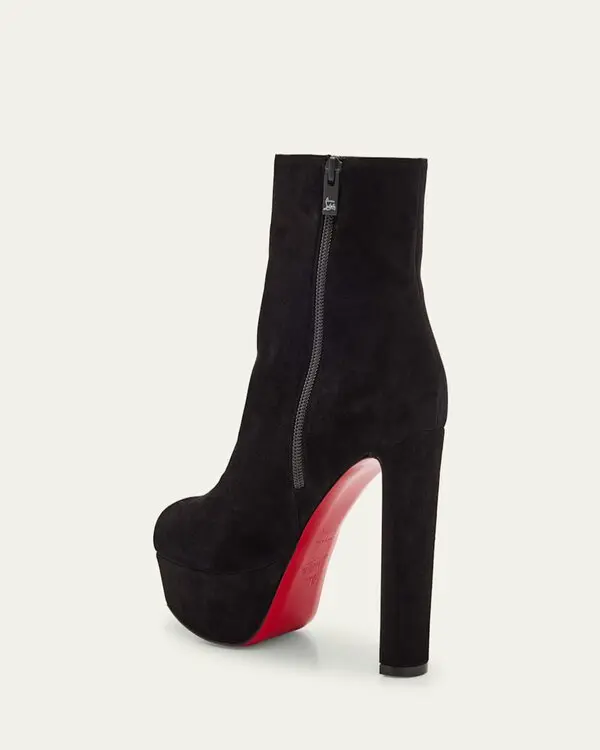 CHRISTIAN LOUBOUTIN Loo Suede Ankle Booties