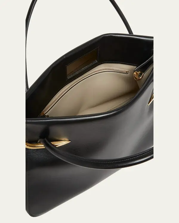 Givenchy Large Smooth Leather Shoulder Bag - Black